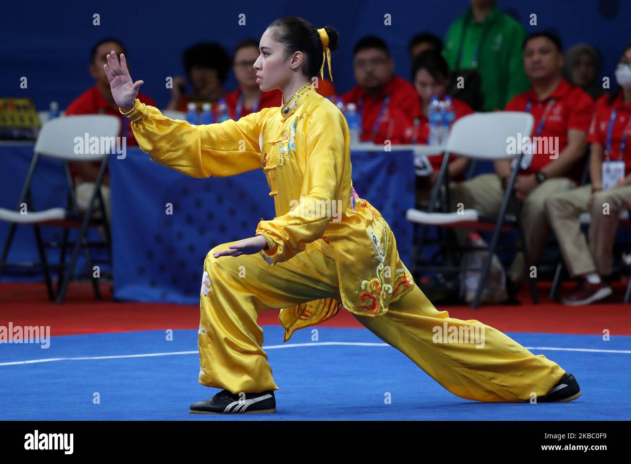 Lachkar Basma of Brunei performs her routine during the Women's ...