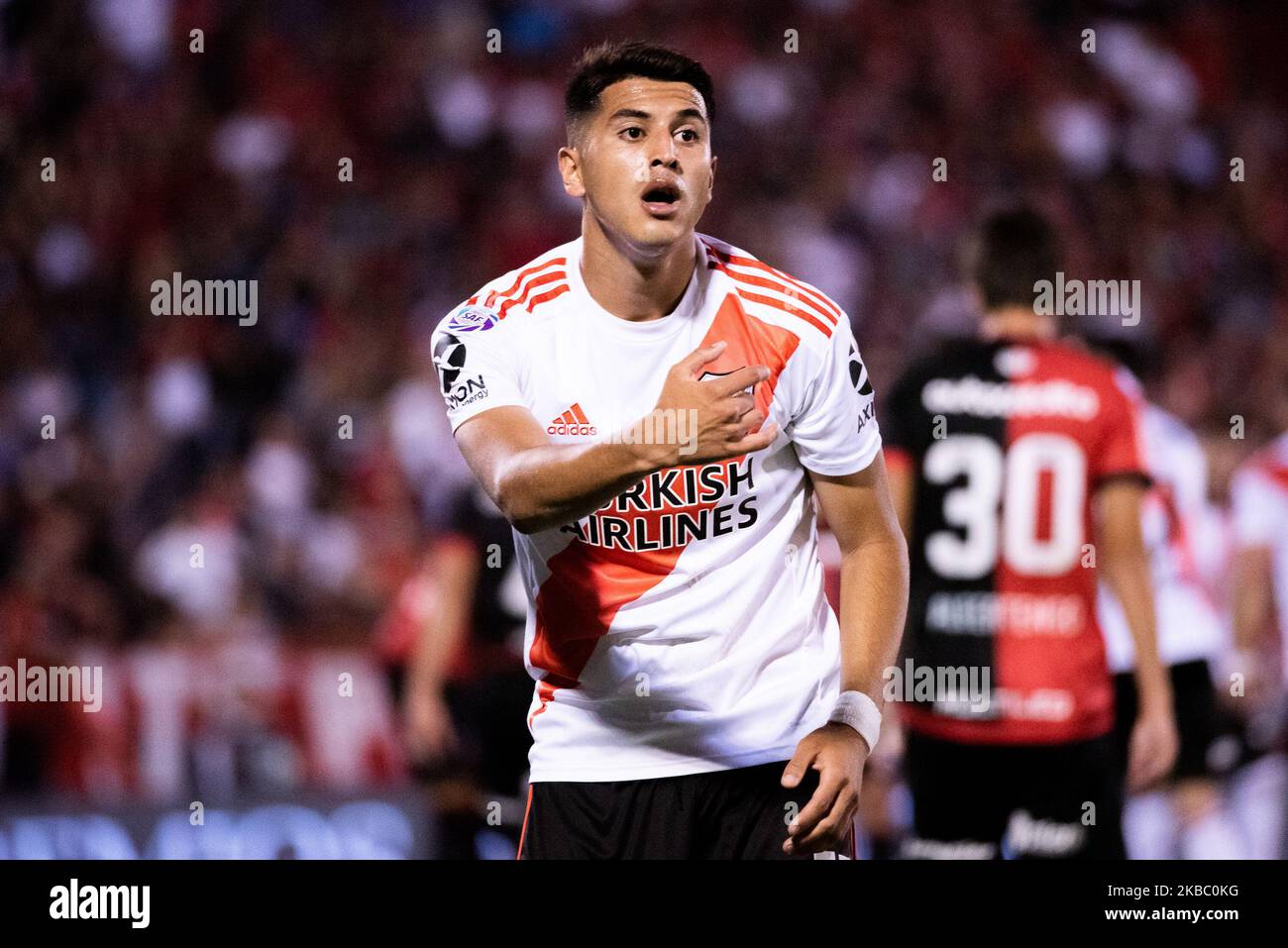 Exequiel Palacios of River Plate during a match between Newell's Old ...