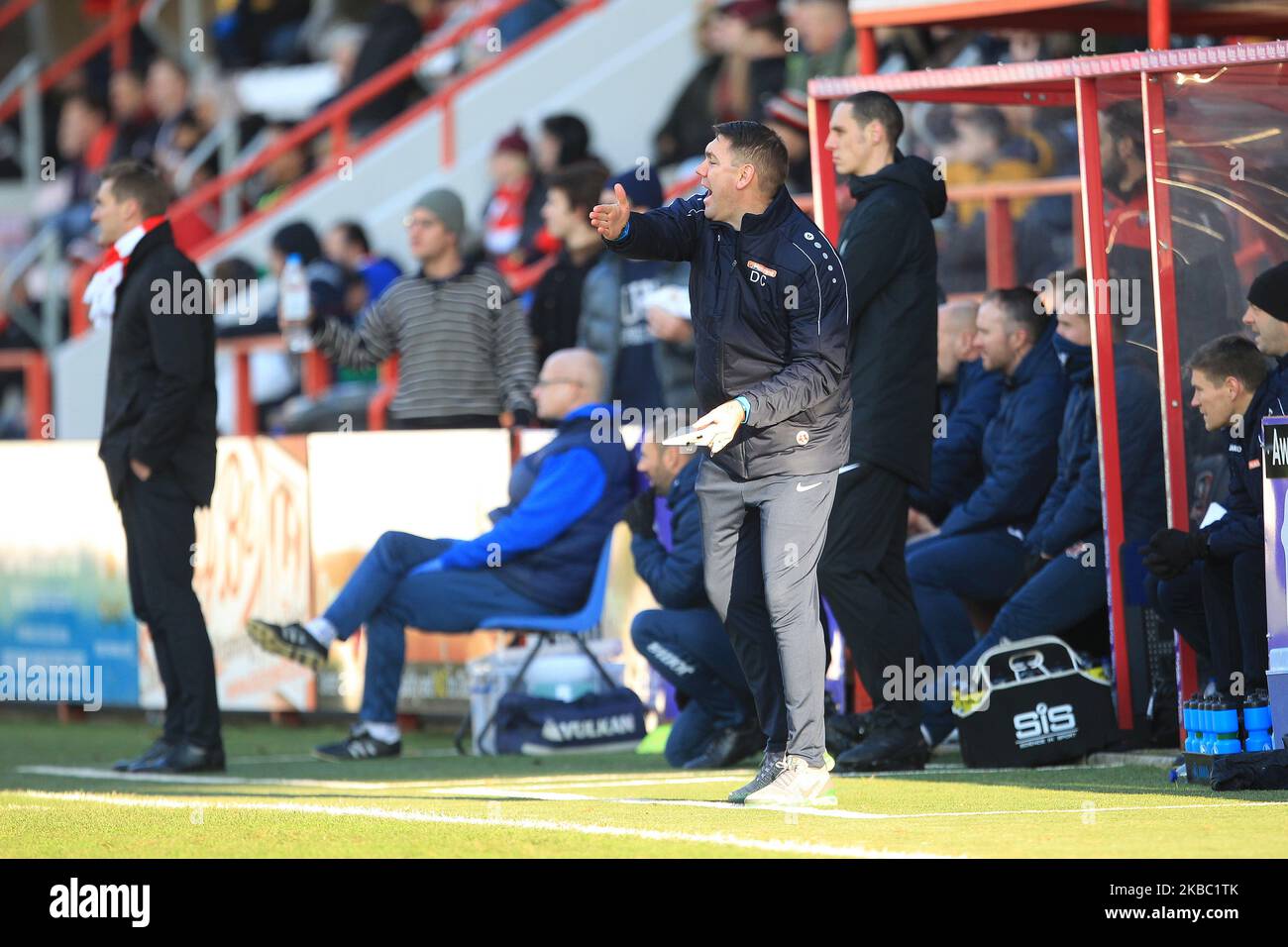Hartlepool United Dave Challinor during the FA Cup match between Exeter ...