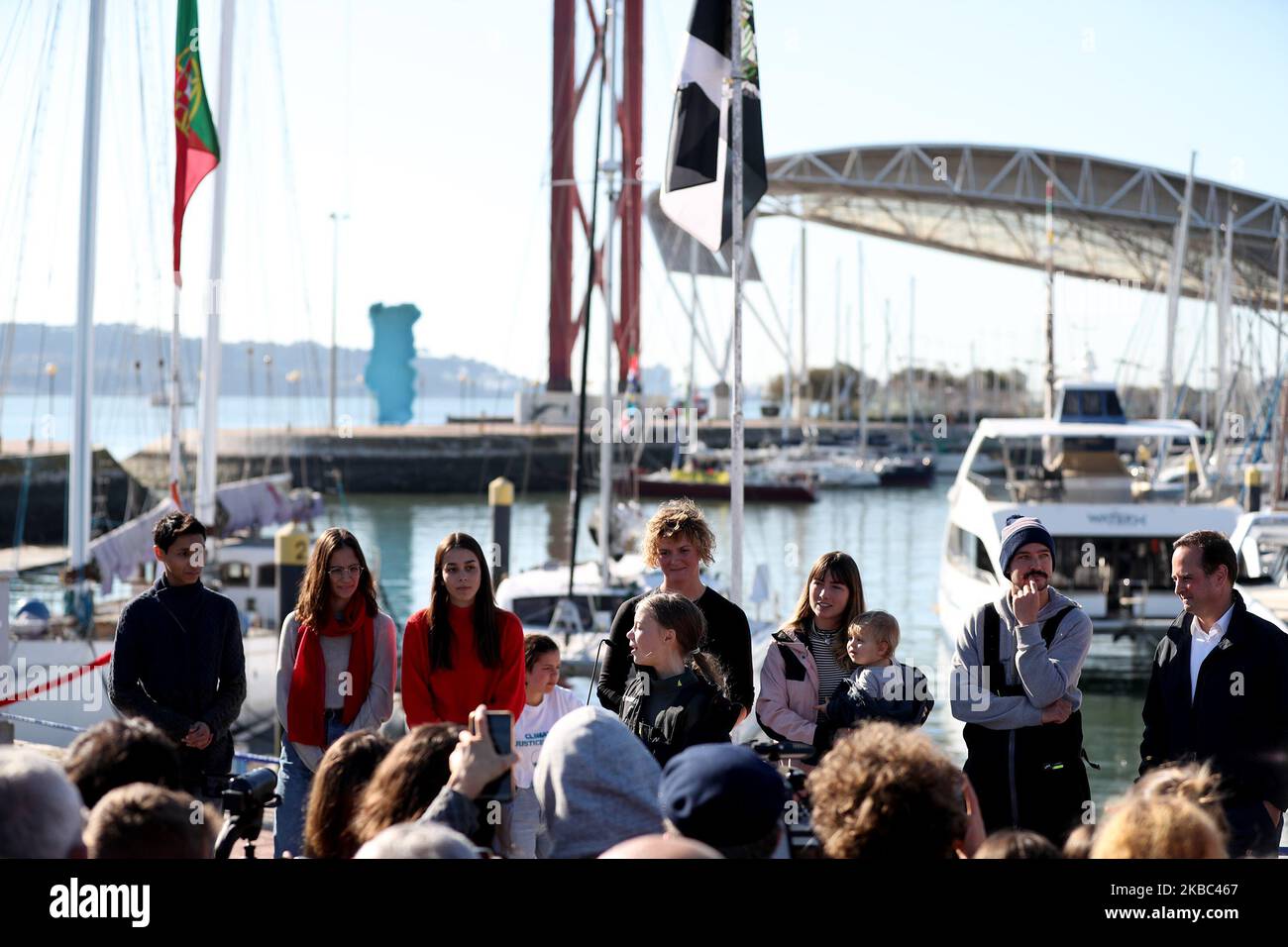 Swedish teenage climate activist Greta Thunberg delivers a speech as ...