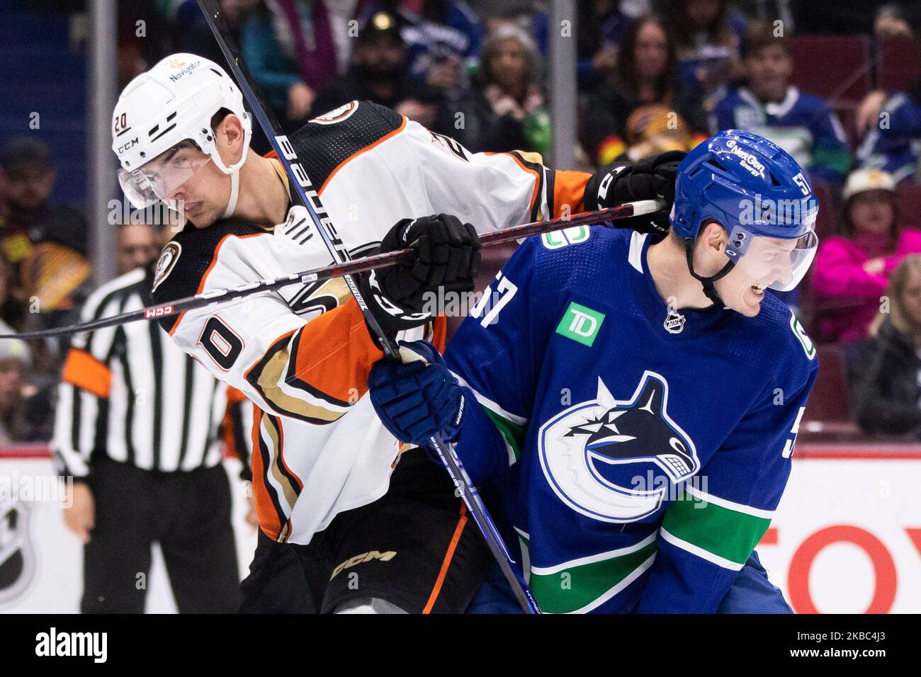 November 3, 2022, VANCOUVER, BC, CANADA: Anaheim Ducks' Brett Leason ...