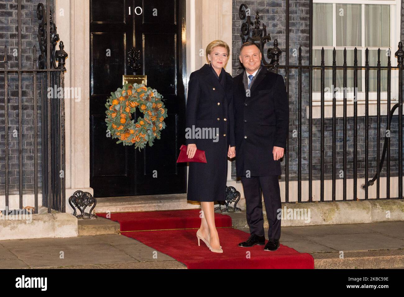 Polish President Andrzej Duda and his wife Agata Kornhauser-Duda arrive ...