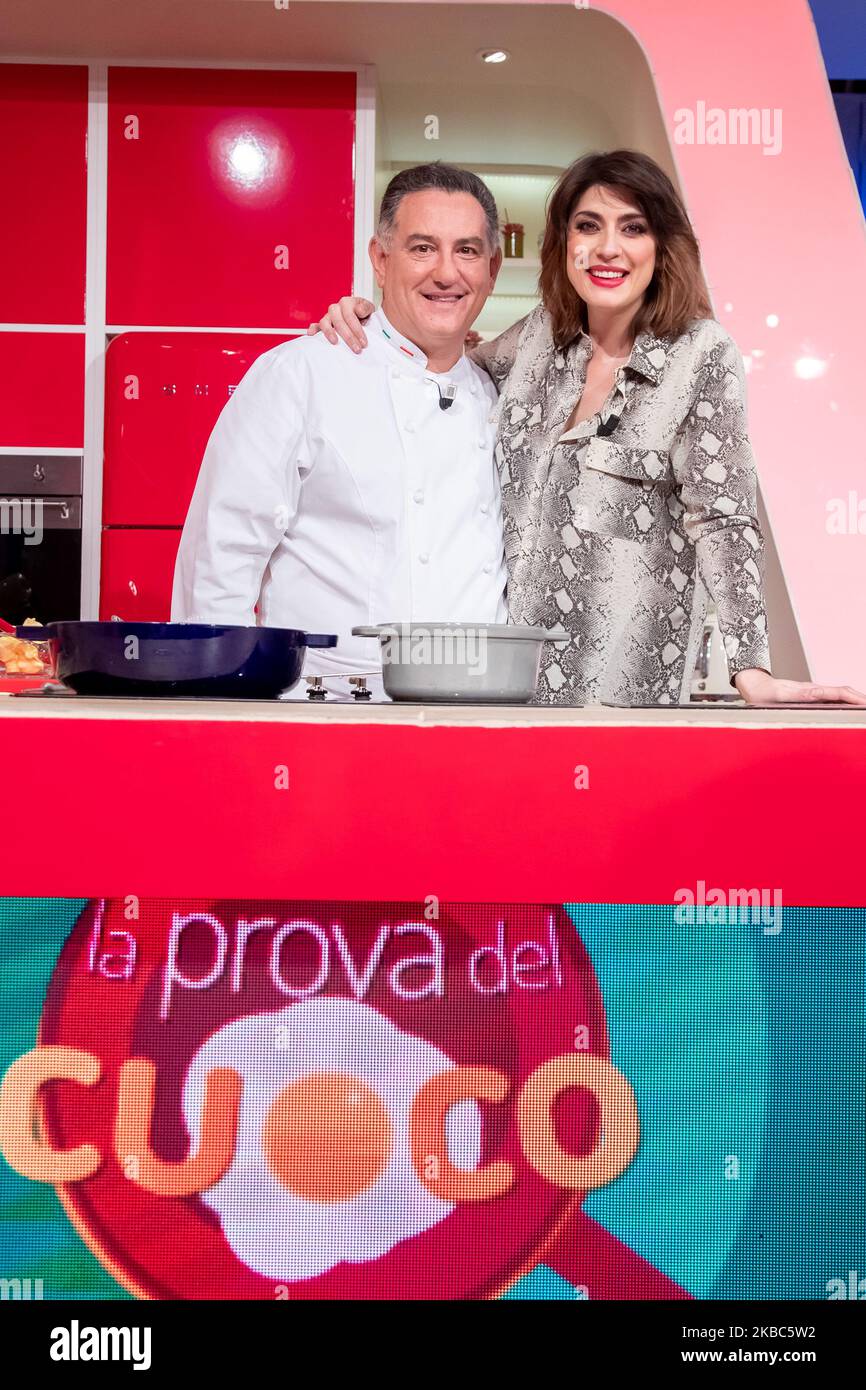 Italian conductor Elisa Isoardi during tv broadcast L''a prova del cuoco'', in Rome, Italy, on ...