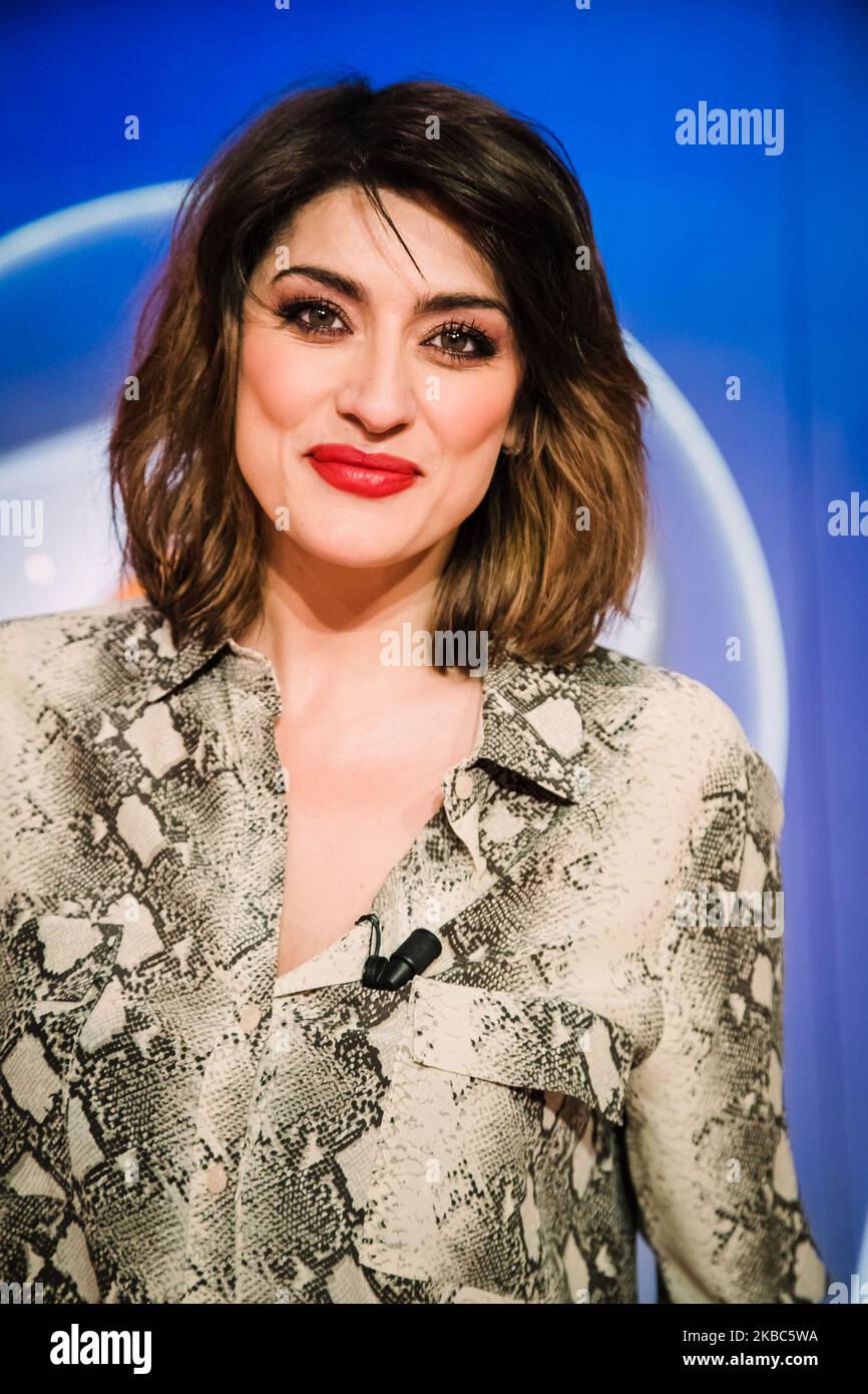 Italian conductor Elisa Isoardi during tv broadcast L''a prova del ...