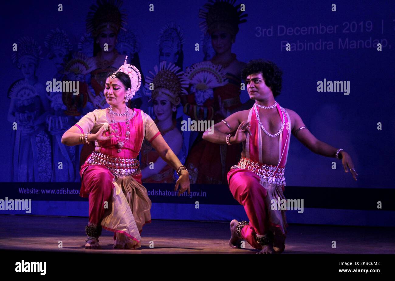 An Indian dancing couple performing traditional dance of Odisha ...