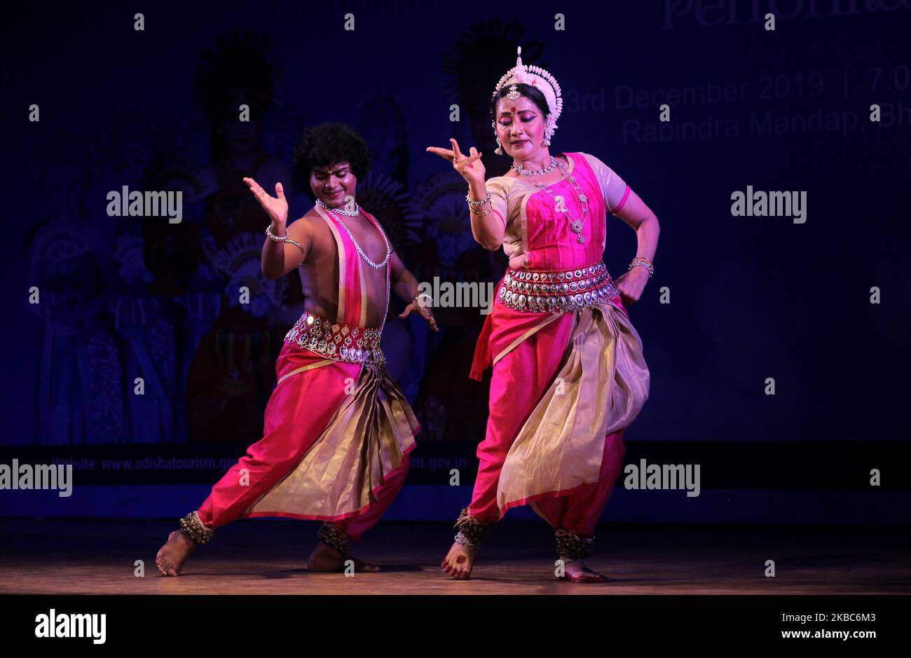 An Indian dancing couple performing traditional dance of Odisha ...