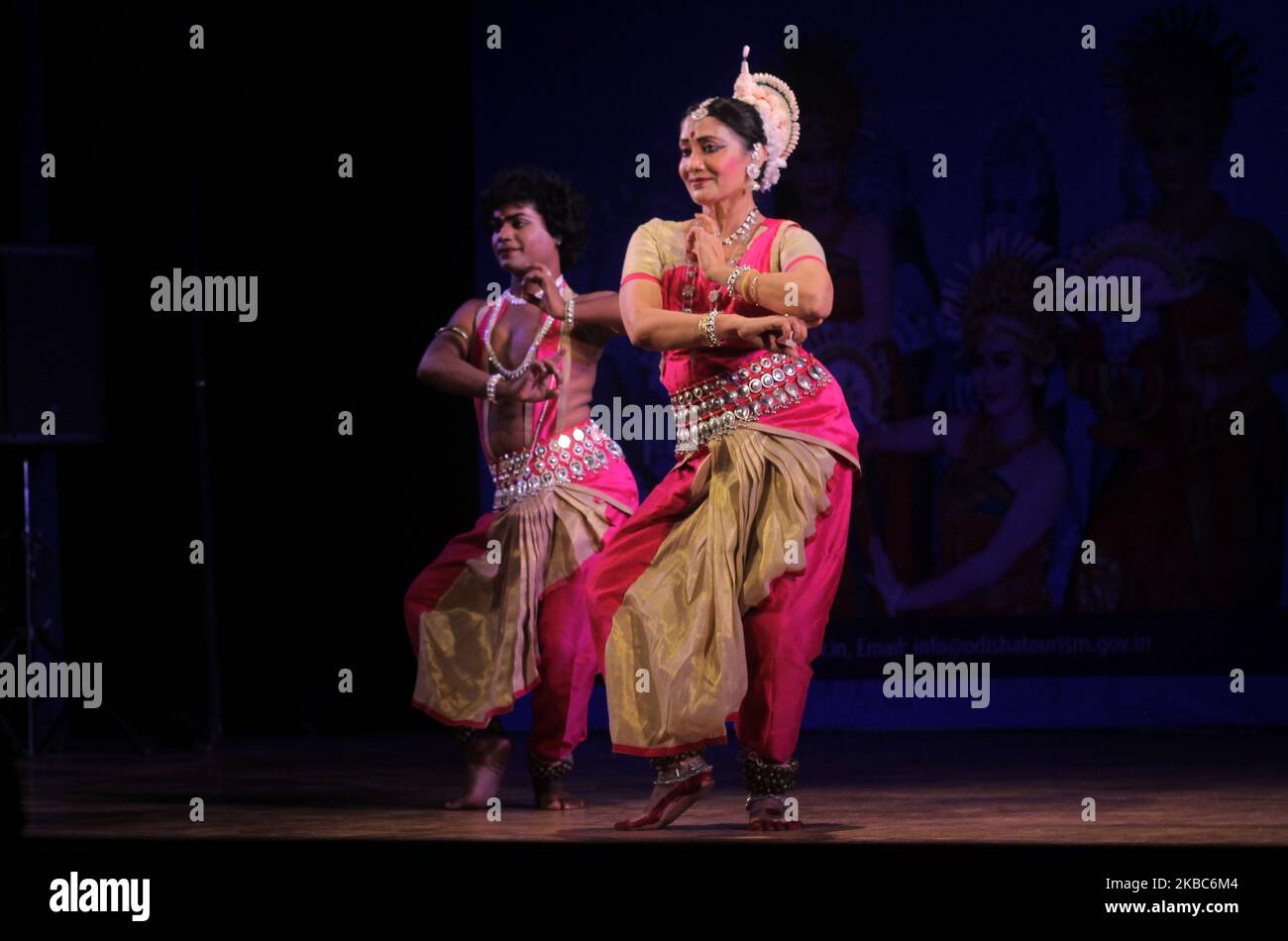 An Indian dancing couple performing traditional dance of Odisha ...