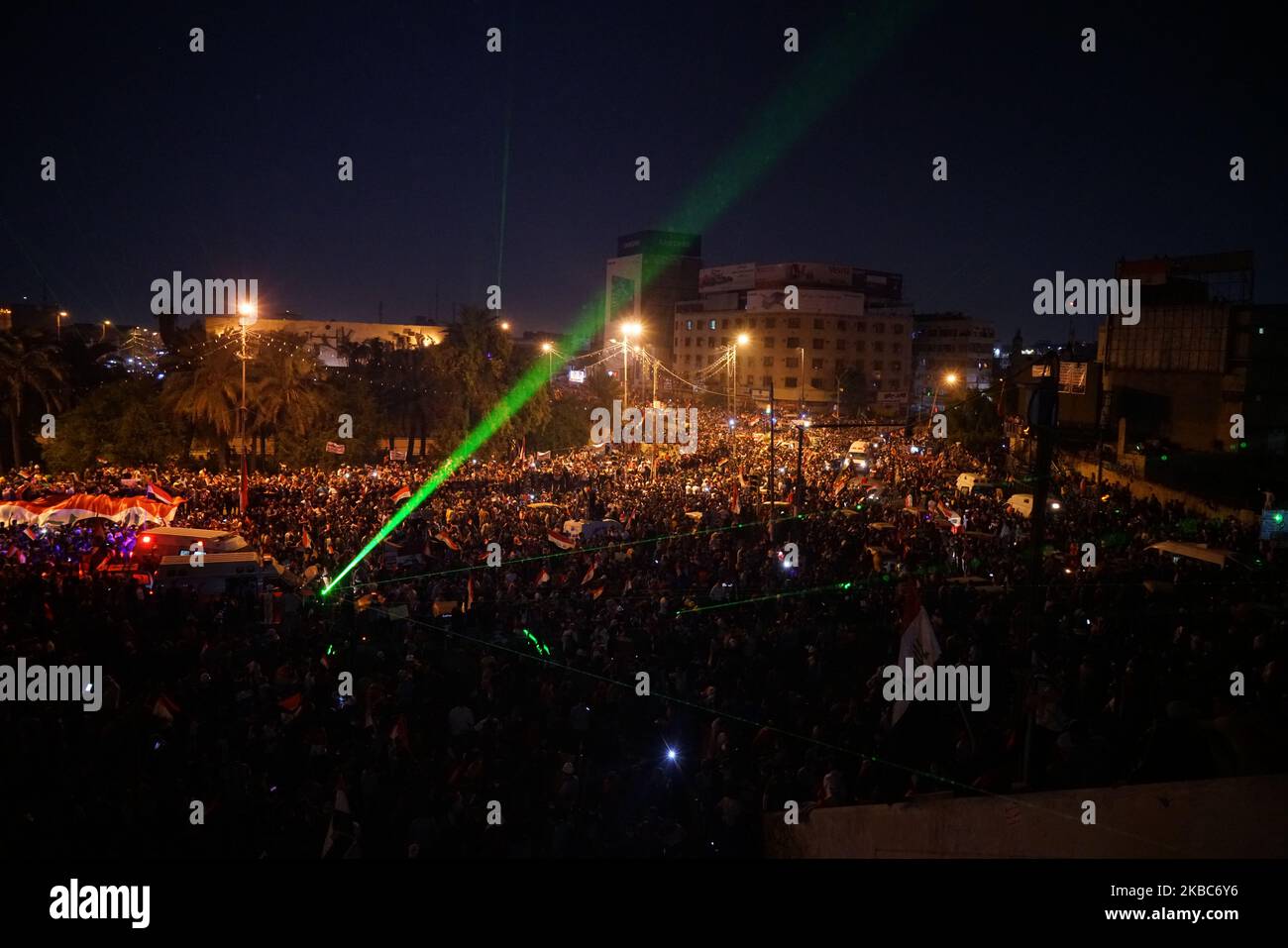 Iraqi demonstrate in the capital Baghdad on December 5, 2019. The ...