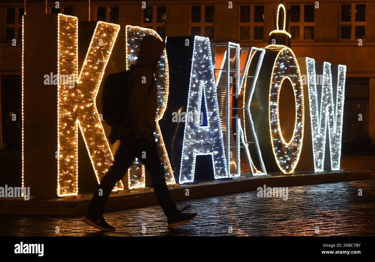 A view of Christmas decorations in Krakow center. On Tuesday, December ...