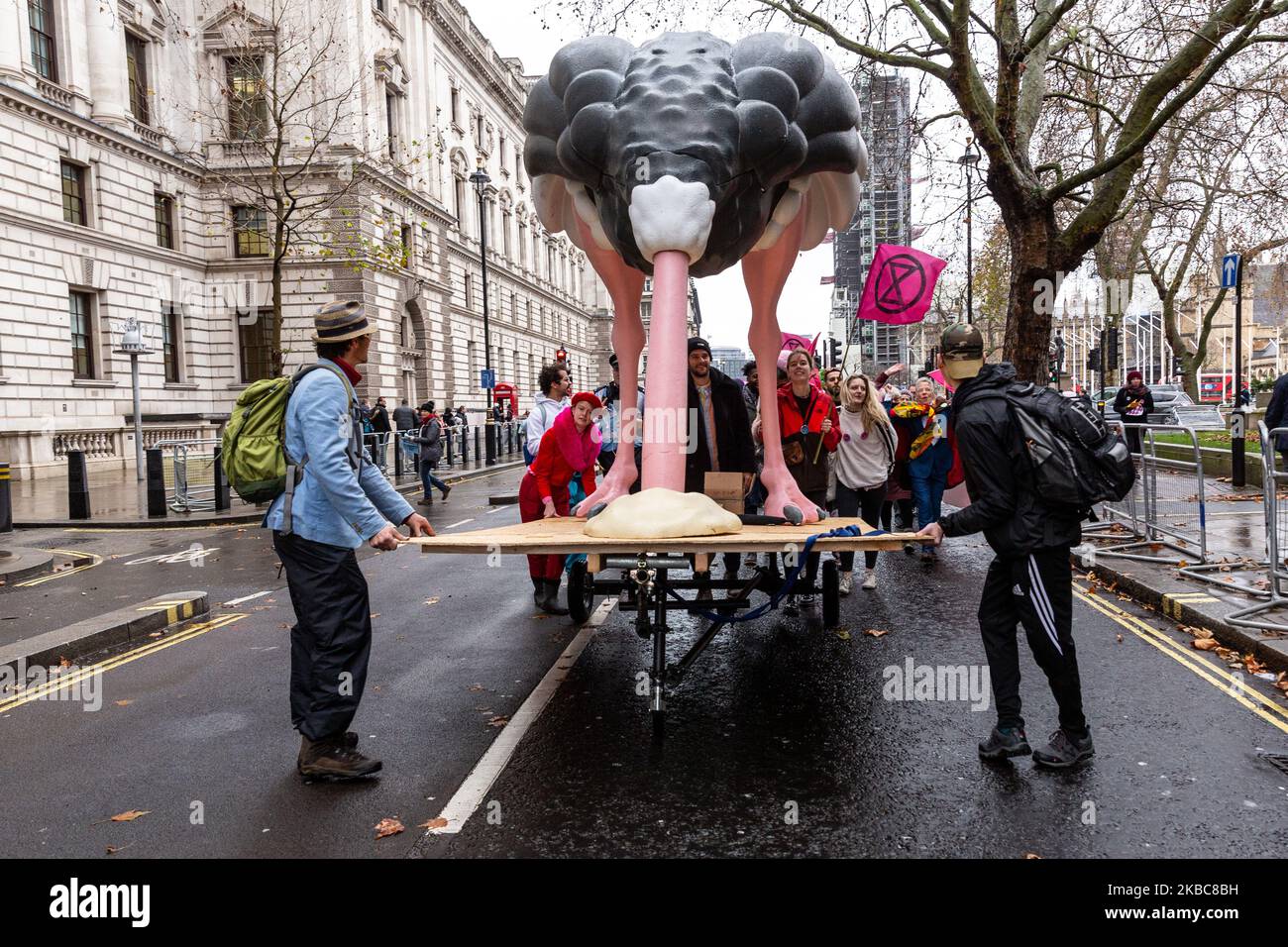 Members of Extension Rebellion environmental organisation protest at ...