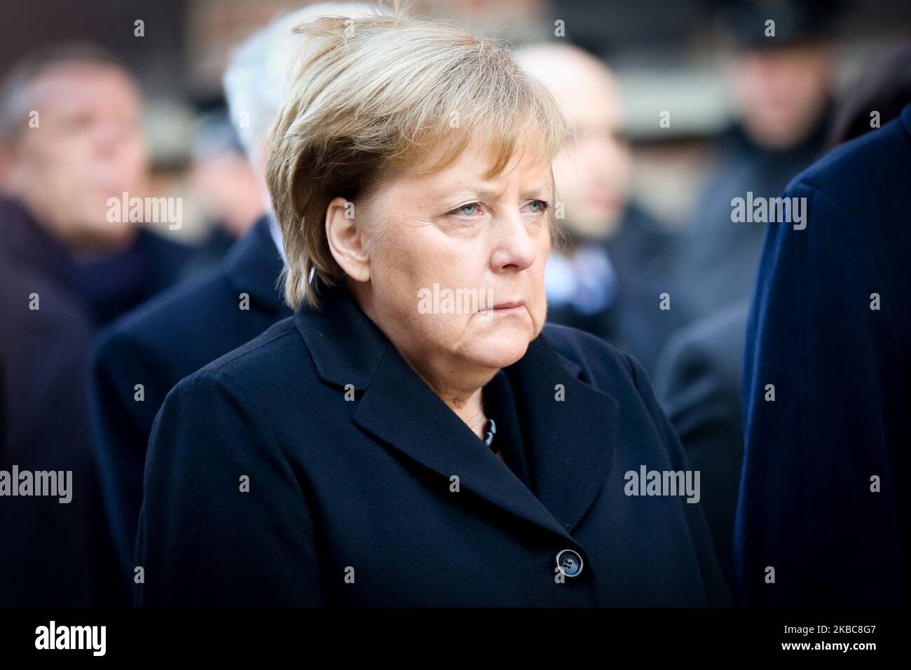 German Chancellor Angela Merkel visits the former Nazi death camp of ...