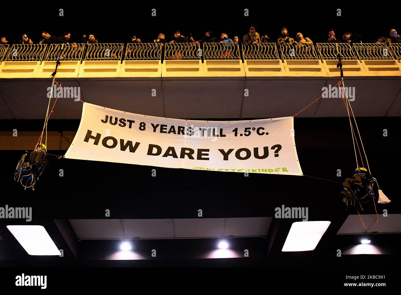 Action protests against climate change during a mass climate march in ...