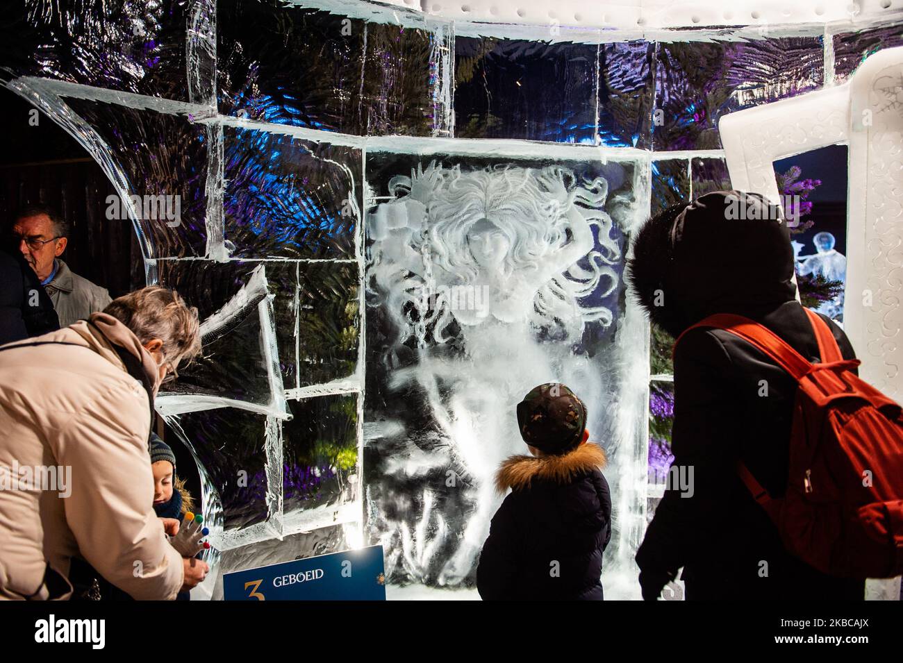 A view of an ice sculpture in Scheveningen, on December 7, 2019. The ...