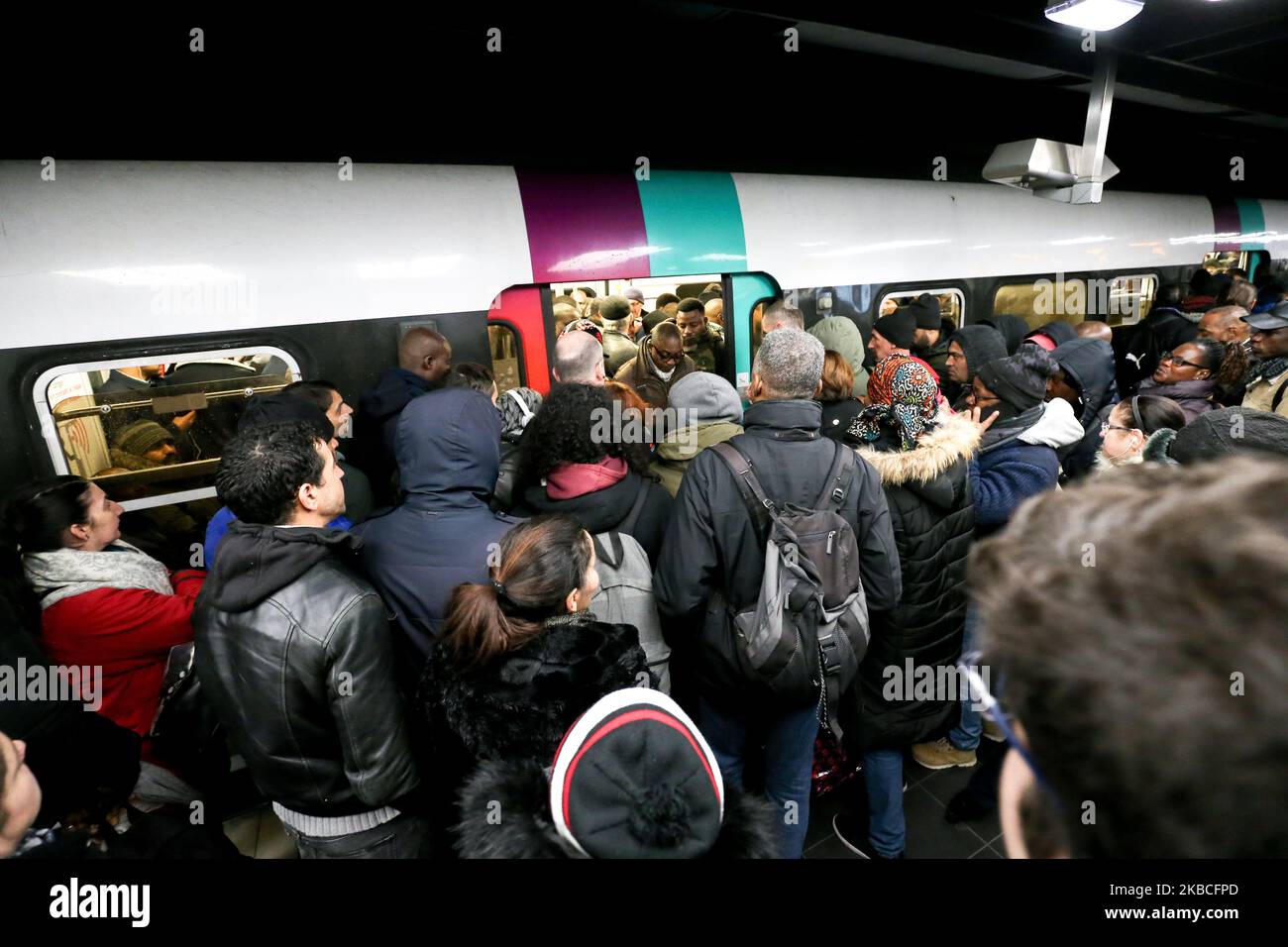 Strike of paris public transports operator ratp employees hi-res stock ...