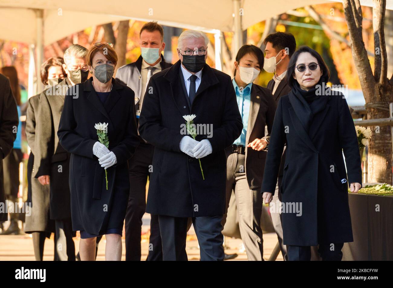 German President Frank-Walter Steinmeier and his wife Elke Büdenbender ...