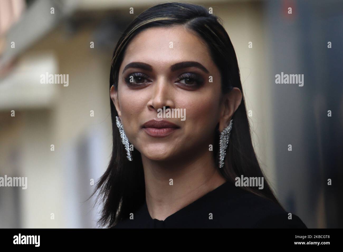 Indian actress Deepika Padukone arrives for a trailer launch of her ...