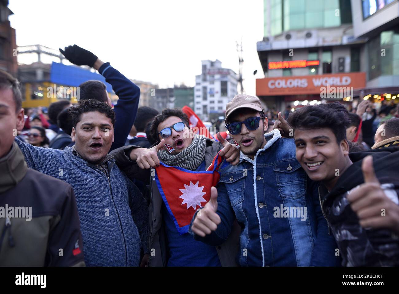 Nepali Football Fans and supporters celebrates after winning the game ...