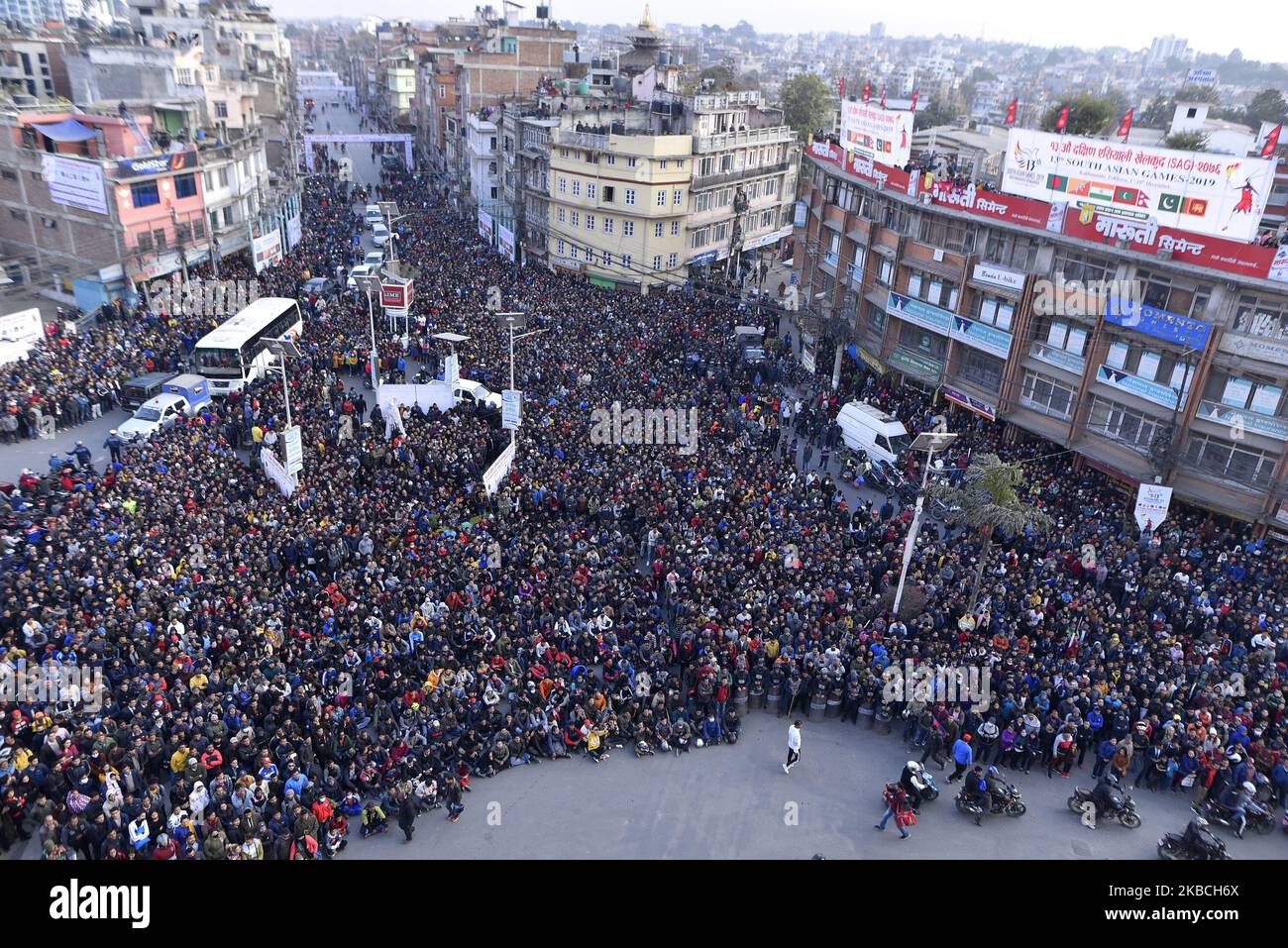 Huge crowd of Nepali Football Fans and supporters watch South Asian ...
