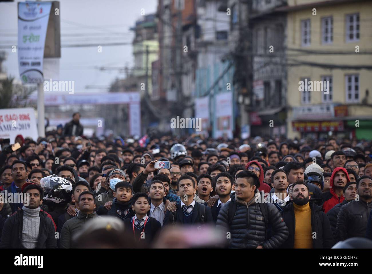 Huge crowd of Nepali Football Fans and supporters watch South Asian ...