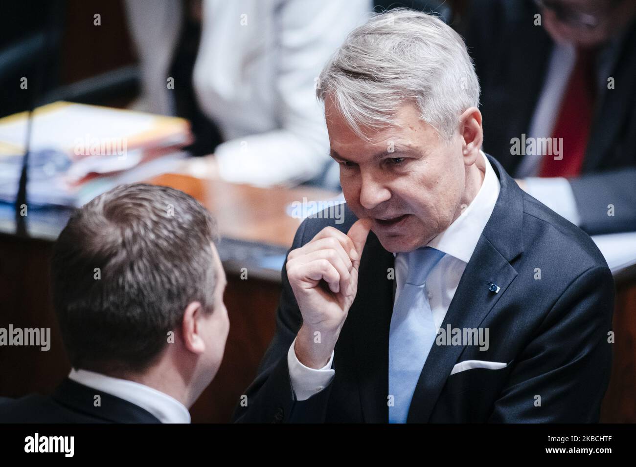 Minister for Foreign Affairs Pekka Haavisto during a session of the ...