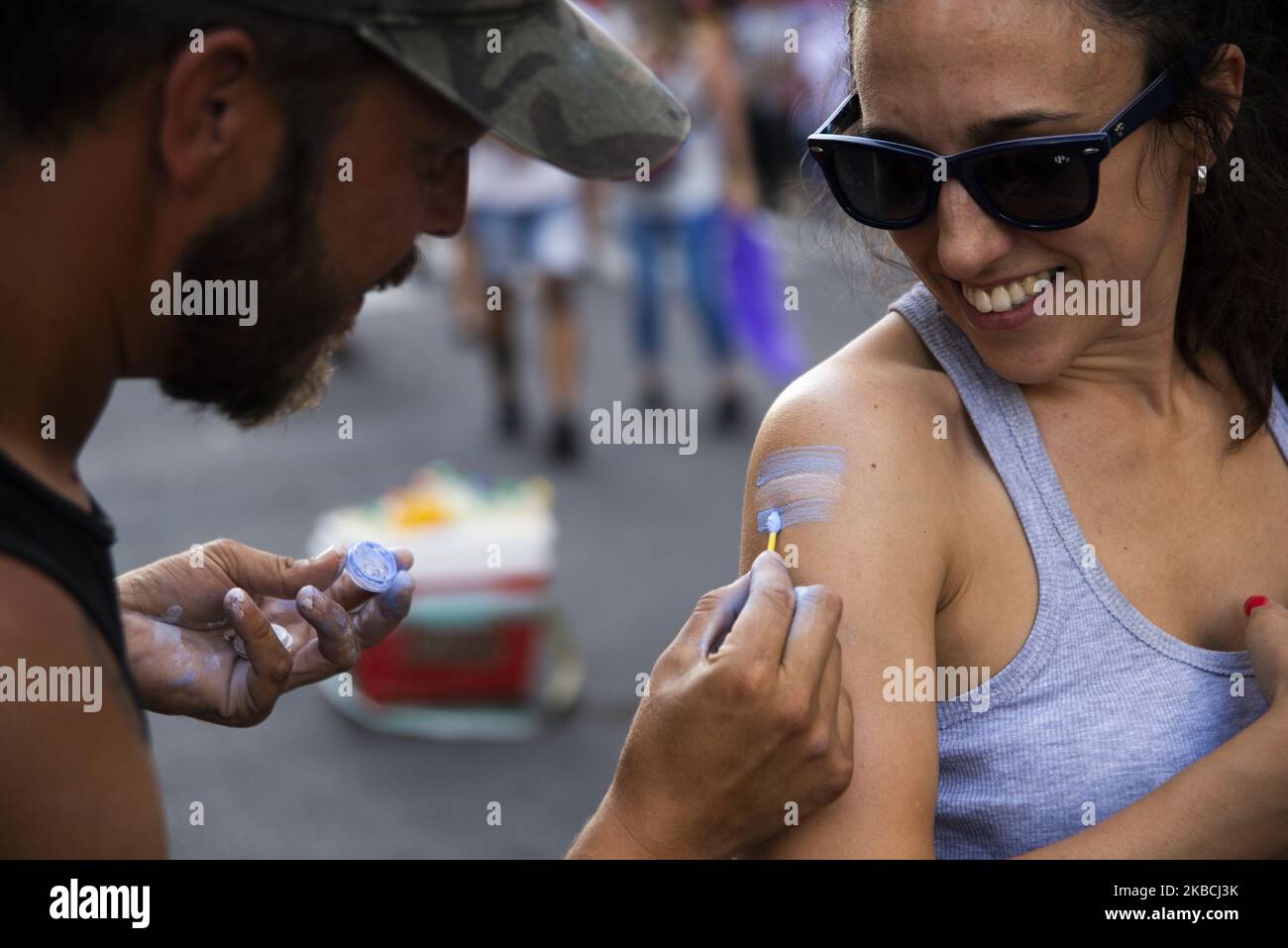 Peronist supporters dance during the welcome festival during the ...