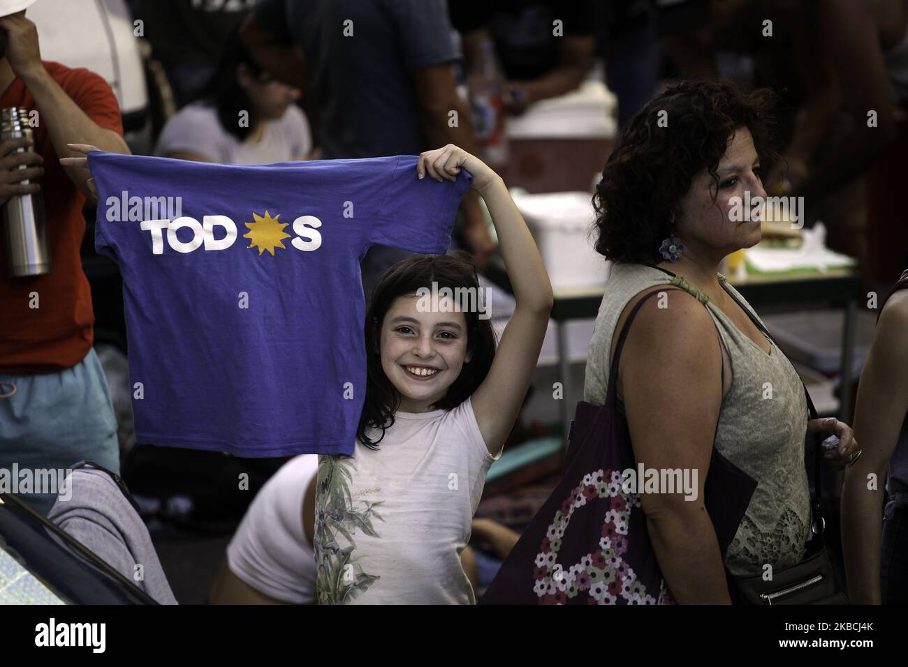 Peronist supporters dance during the welcome festival during the ...
