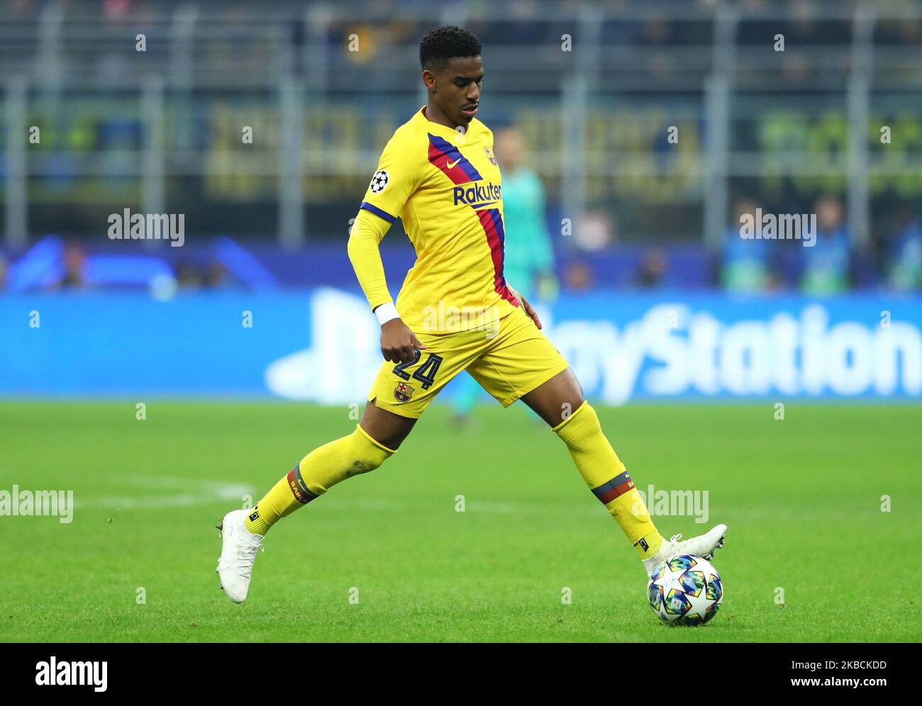 Junior Firpo of Barcelona during the UEFA Champions League Group F ...