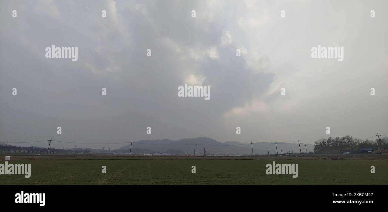 A View Scene is covered with air pollution in Sangju, South Korea. The ...