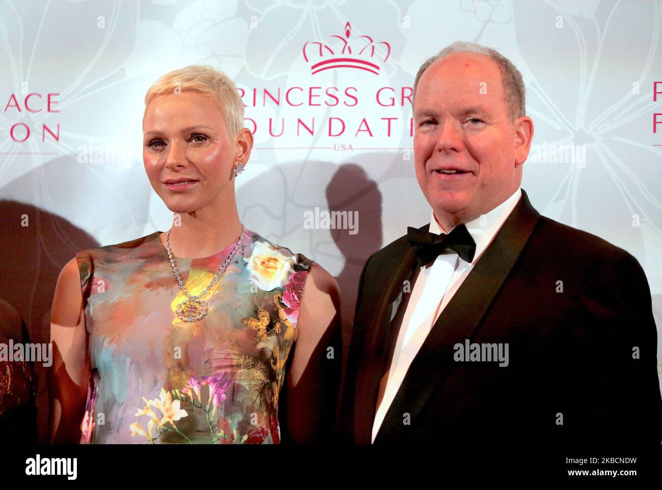 NY, USA on November 3, 2022. Prince Albert of Monaco with Princess ...