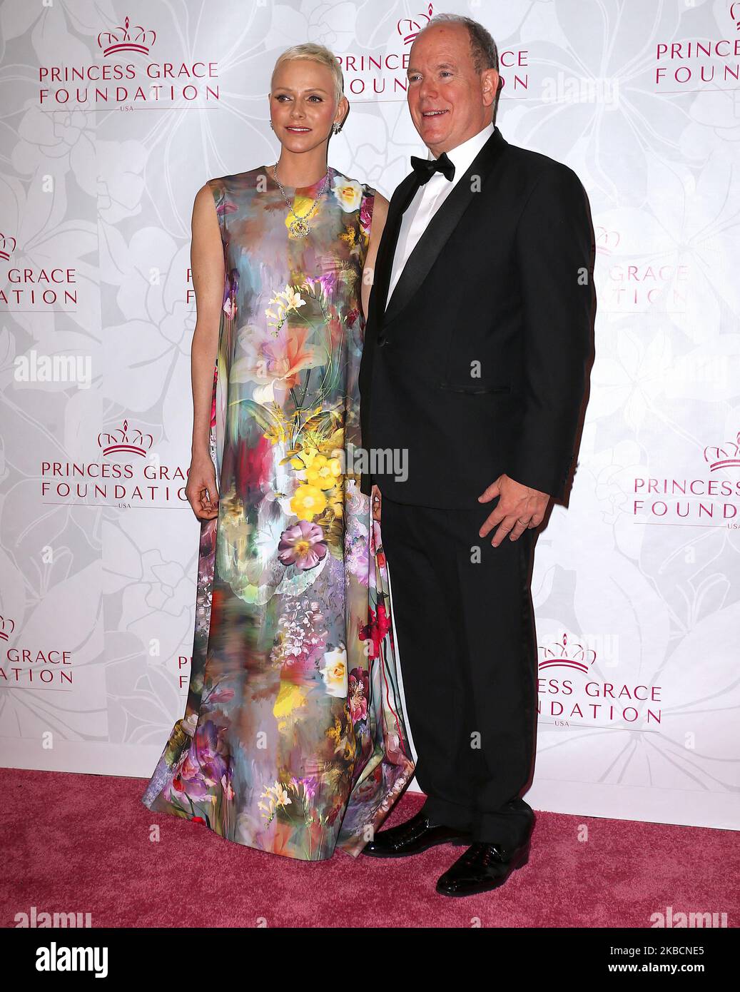 NY, USA on November 3, 2022. Prince Albert of Monaco with Princess ...