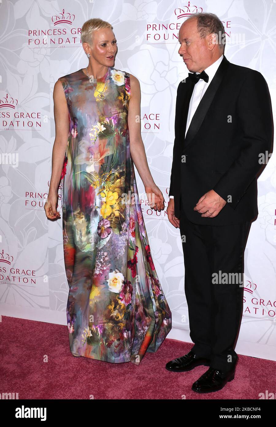 NY, USA on November 3, 2022. Prince Albert of Monaco with Princess ...