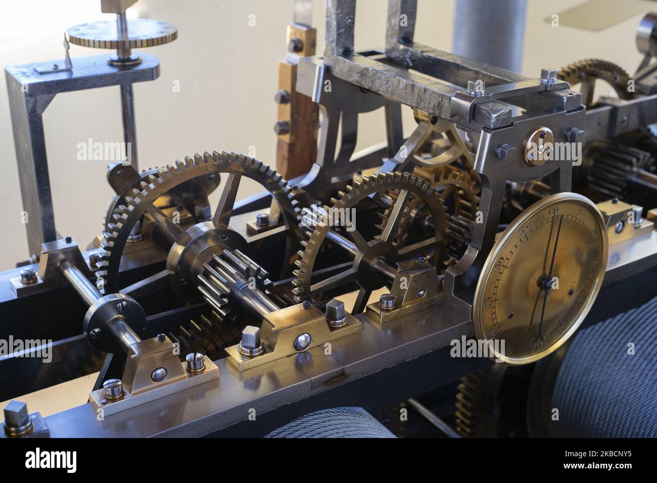 internal machinery clock of the Puerta del Sol with over a century old ...