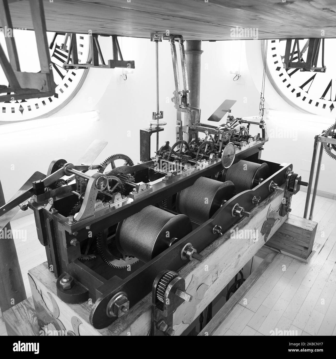 internal machinery clock of the Puerta del Sol with over a century old ...