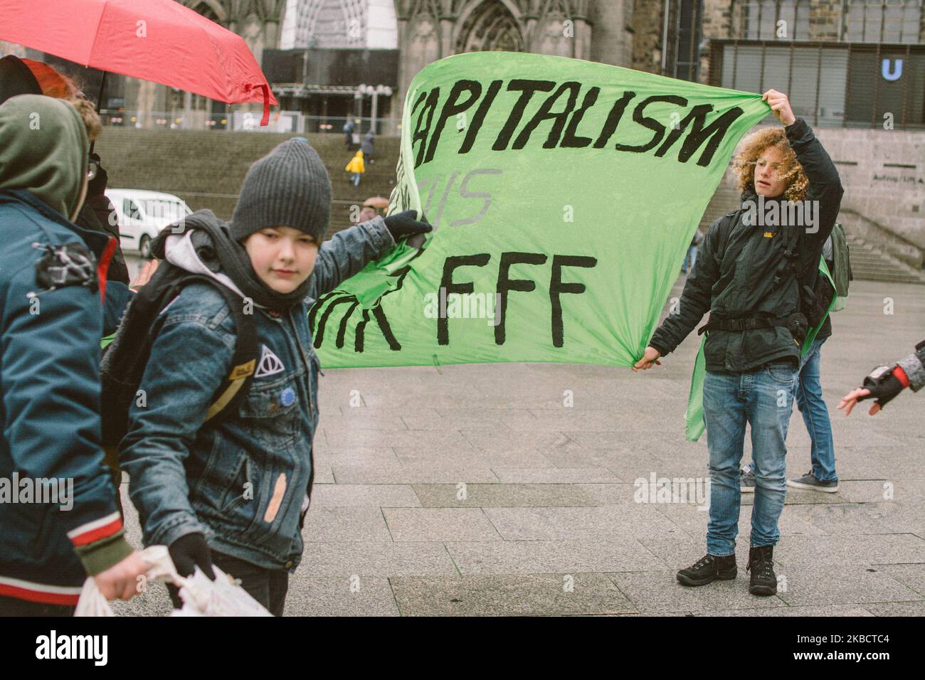 Students take part in today's march for one year anniversary of 'Friday ...