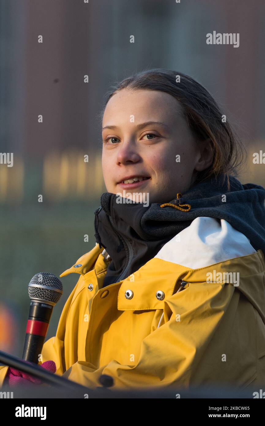 Greta Thunberg on December 13, 2019 in Turin, Italy. The 16-year-old ...