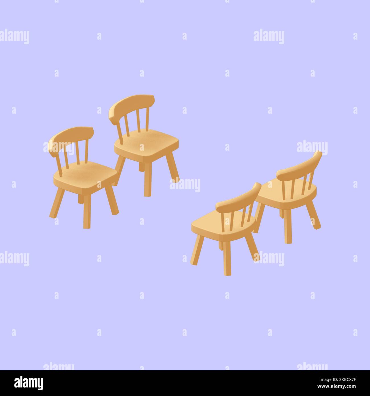 Realistic modern chair vector illustration, Chair realistic ...