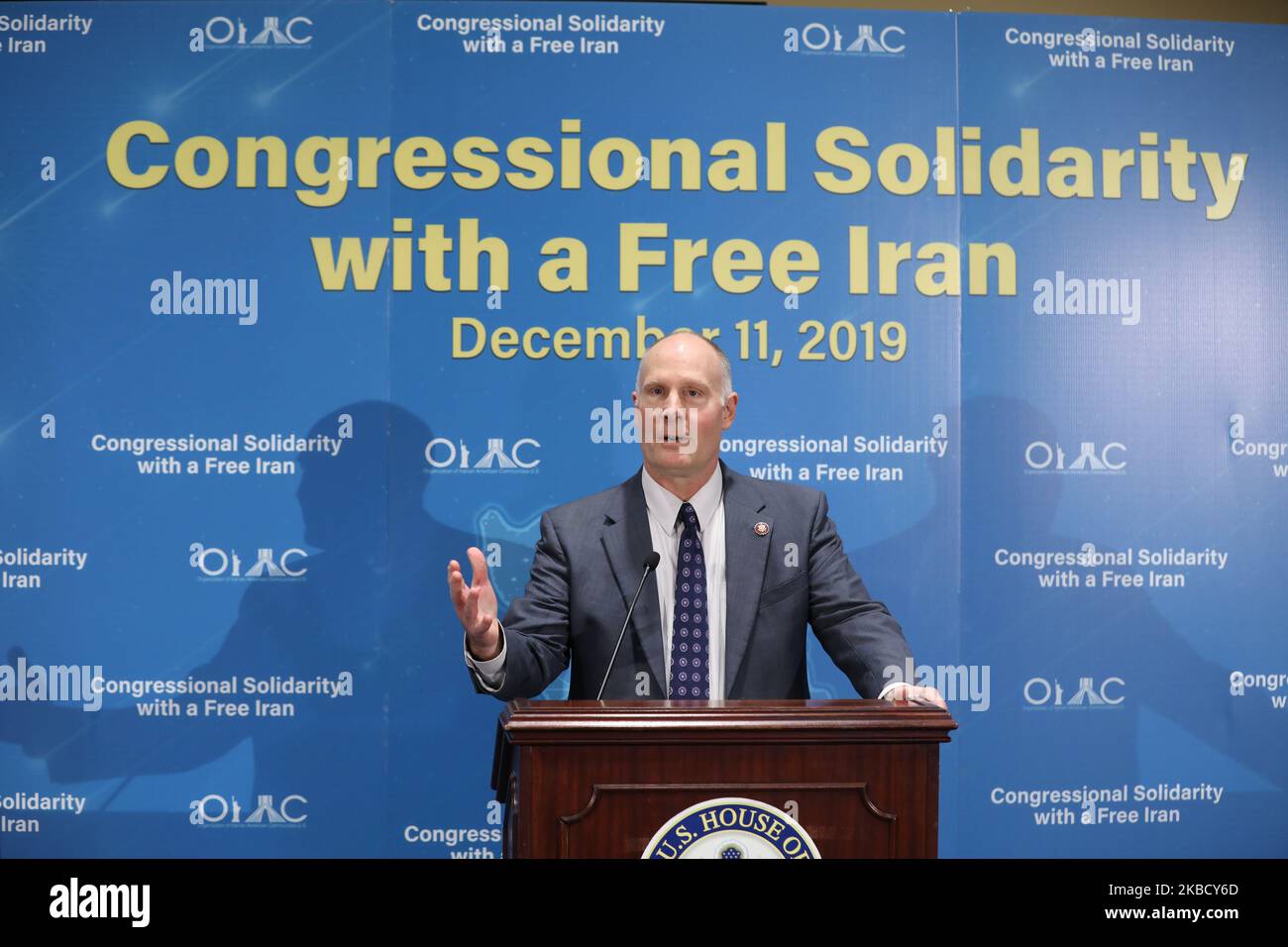 Rep. John Moolenaar (R-MI), speaking at an event in the US House of ...
