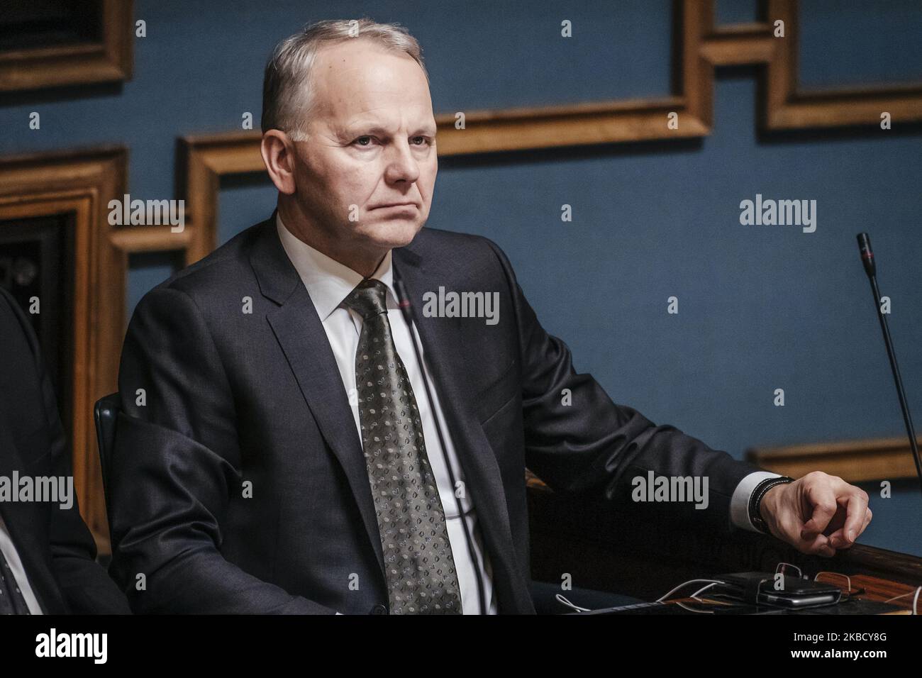Minister of Agriculture and Forestry Jari Leppä during a plenary ...