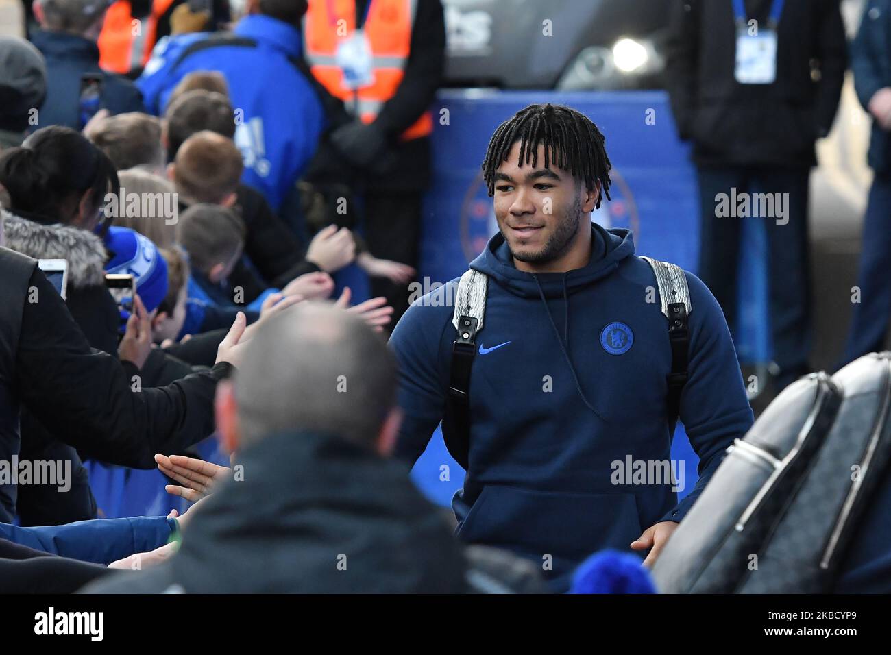 Reece James of Chelsea FC arriving at the stadium during the Premier ...