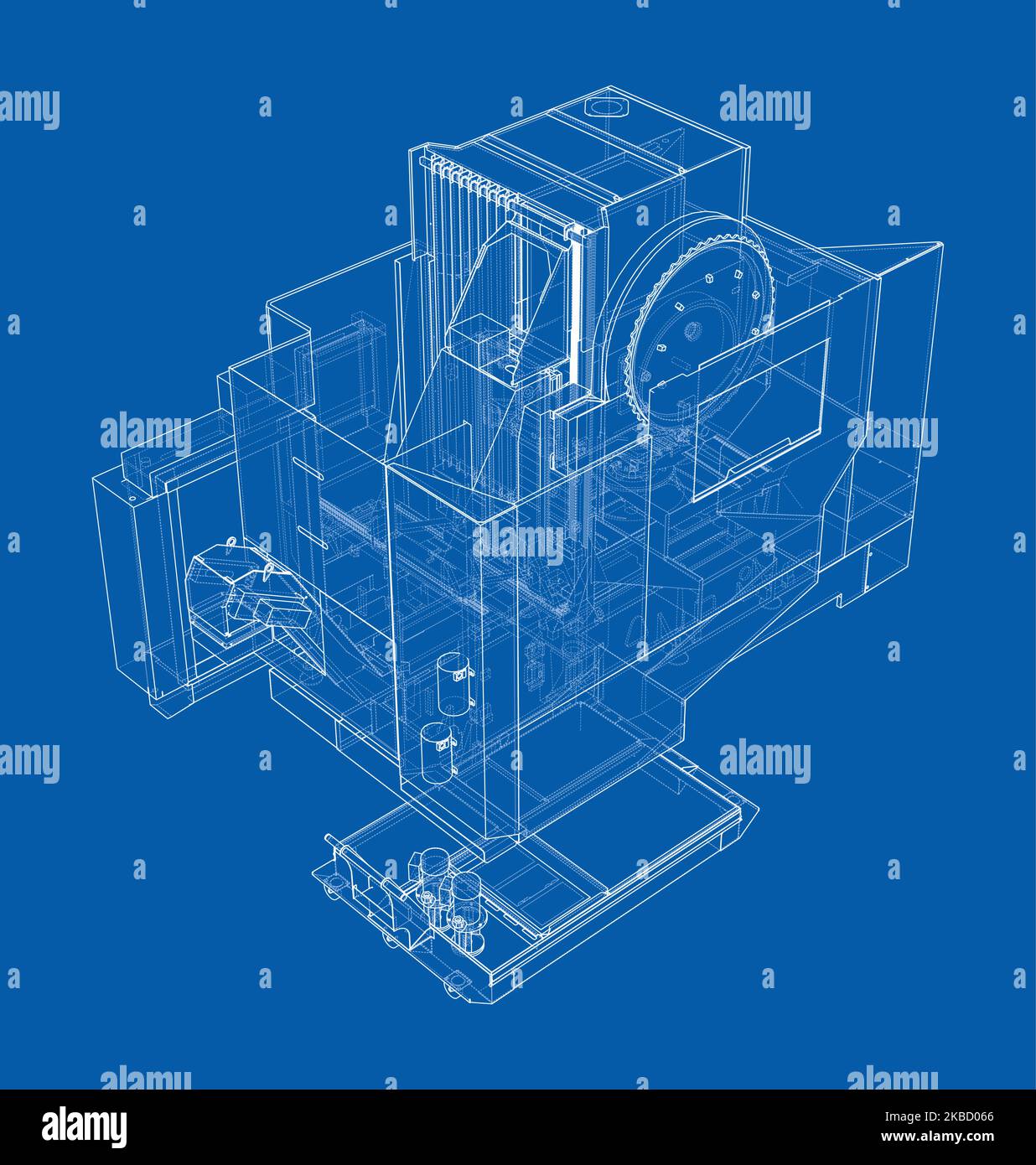 Metalworking CNC milling machine. Vector Stock Vector Image & Art - Alamy