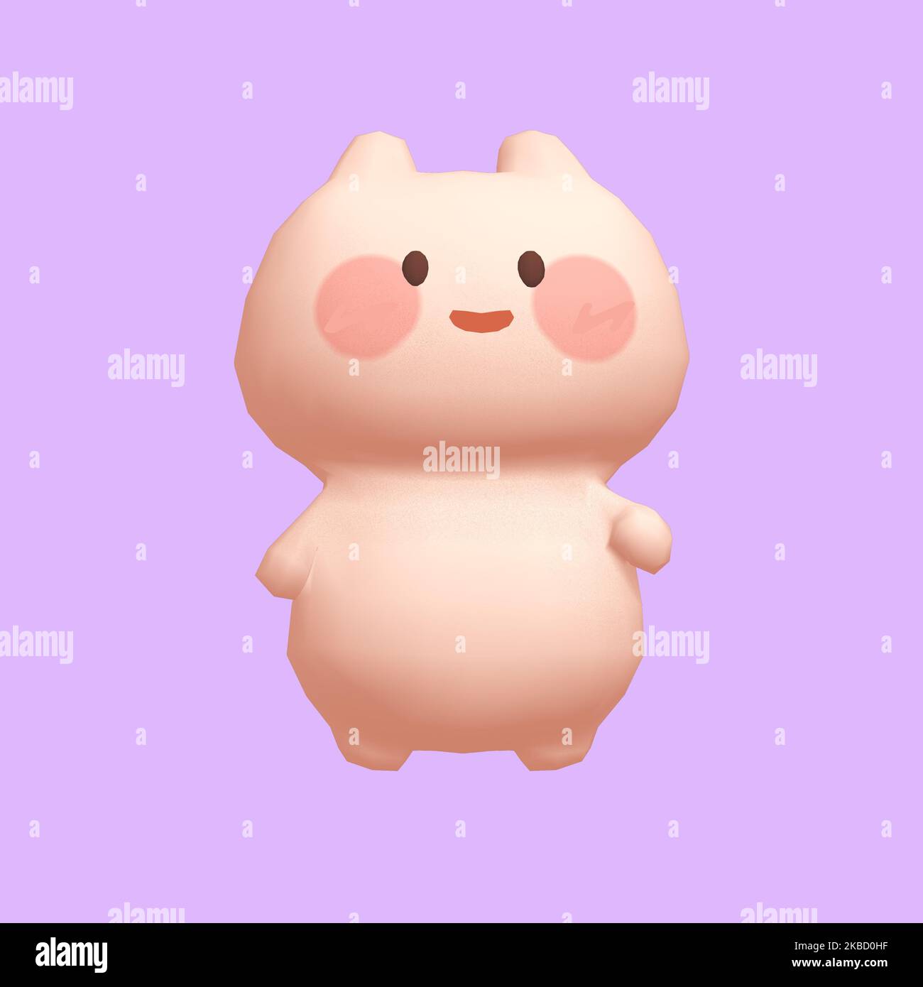 Cute bunny 3d render vector illustrations Stock Photo - Alamy