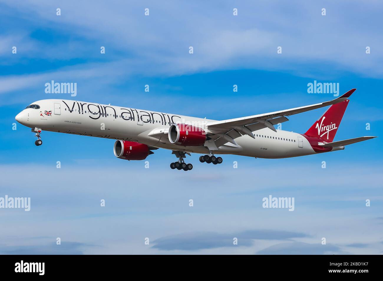 Virgin Atlantic Airways Airbus A350-1000 aircraft as seen on final ...