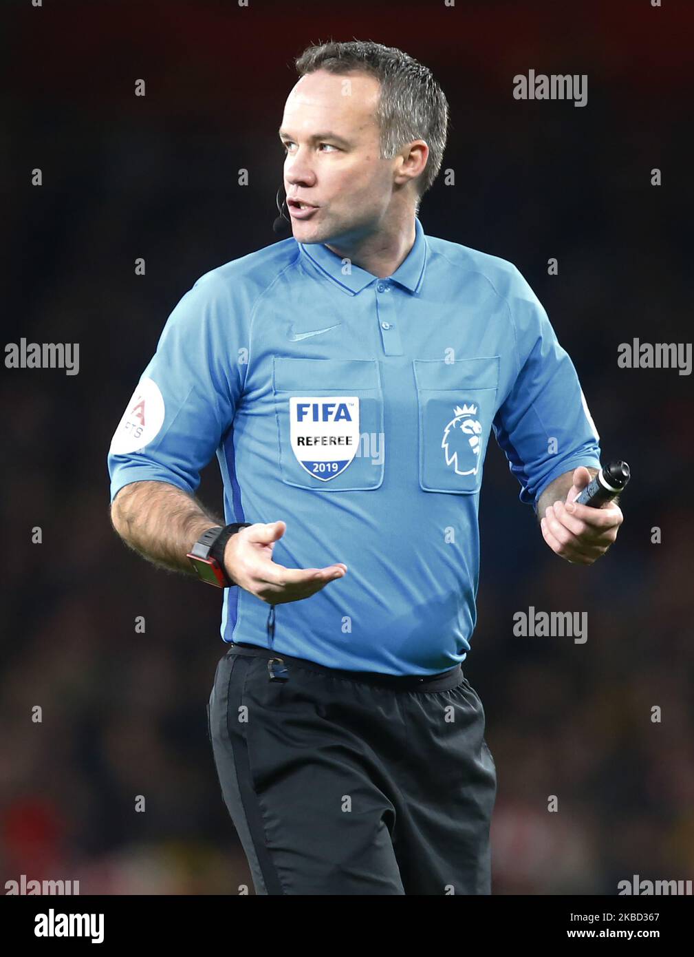 Referee Paul Tierney during English Premier League between Arsenal and ...