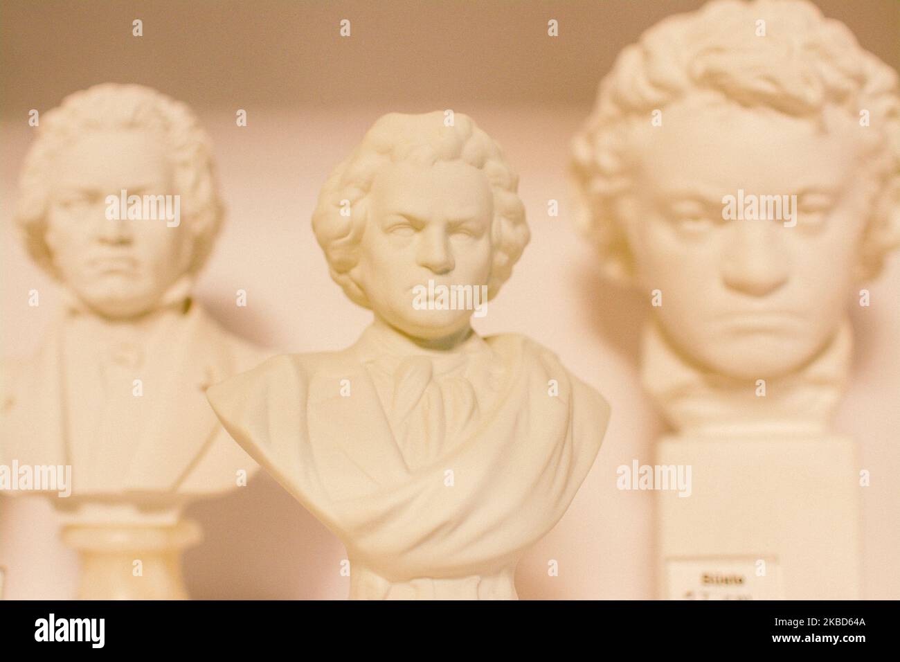 Ludwig van Beethoven sculpture displays inside the shops in Bonn ...