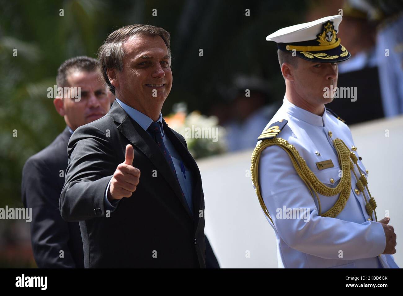 Brazilian President Jair Bolsonaro attends the Navy Day celebrations at ...