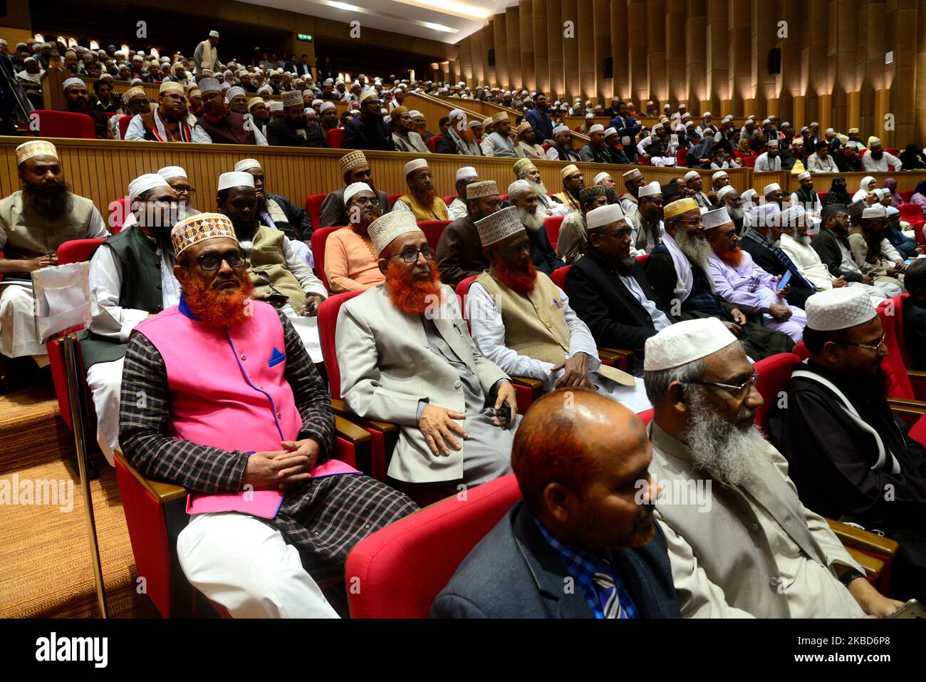 Bangladeshi Madrash's teachers and students attend the seminar to ...