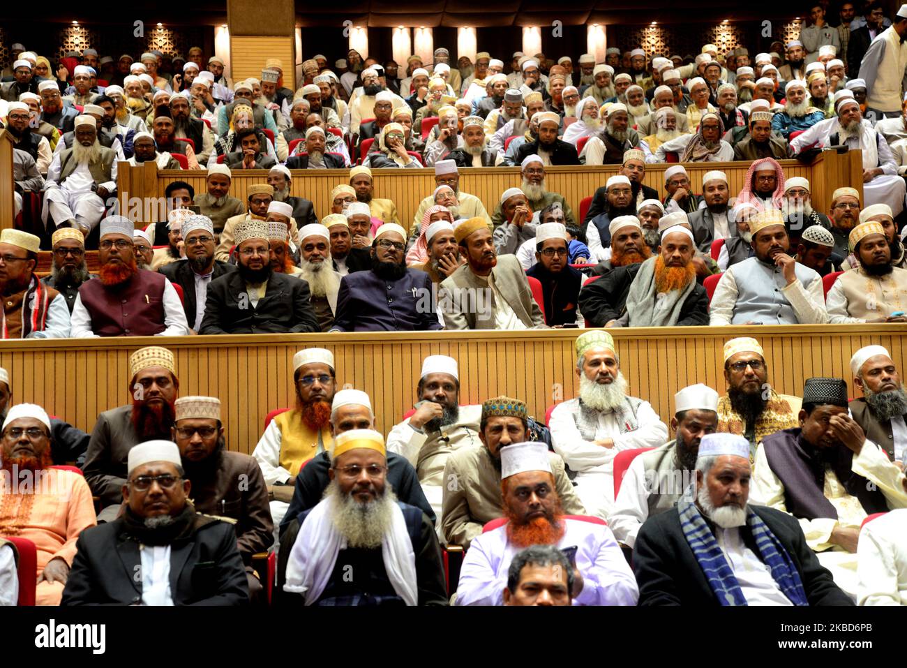 Bangladeshi Madrash's teachers and students attend the seminar to ...