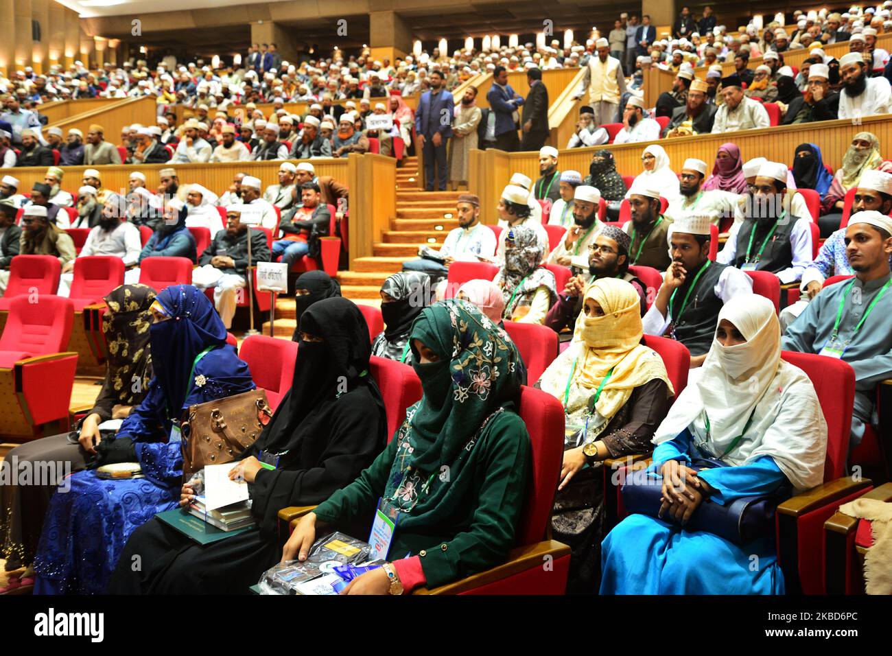 Bangladeshi Madrash's teachers and students attend the seminar to ...