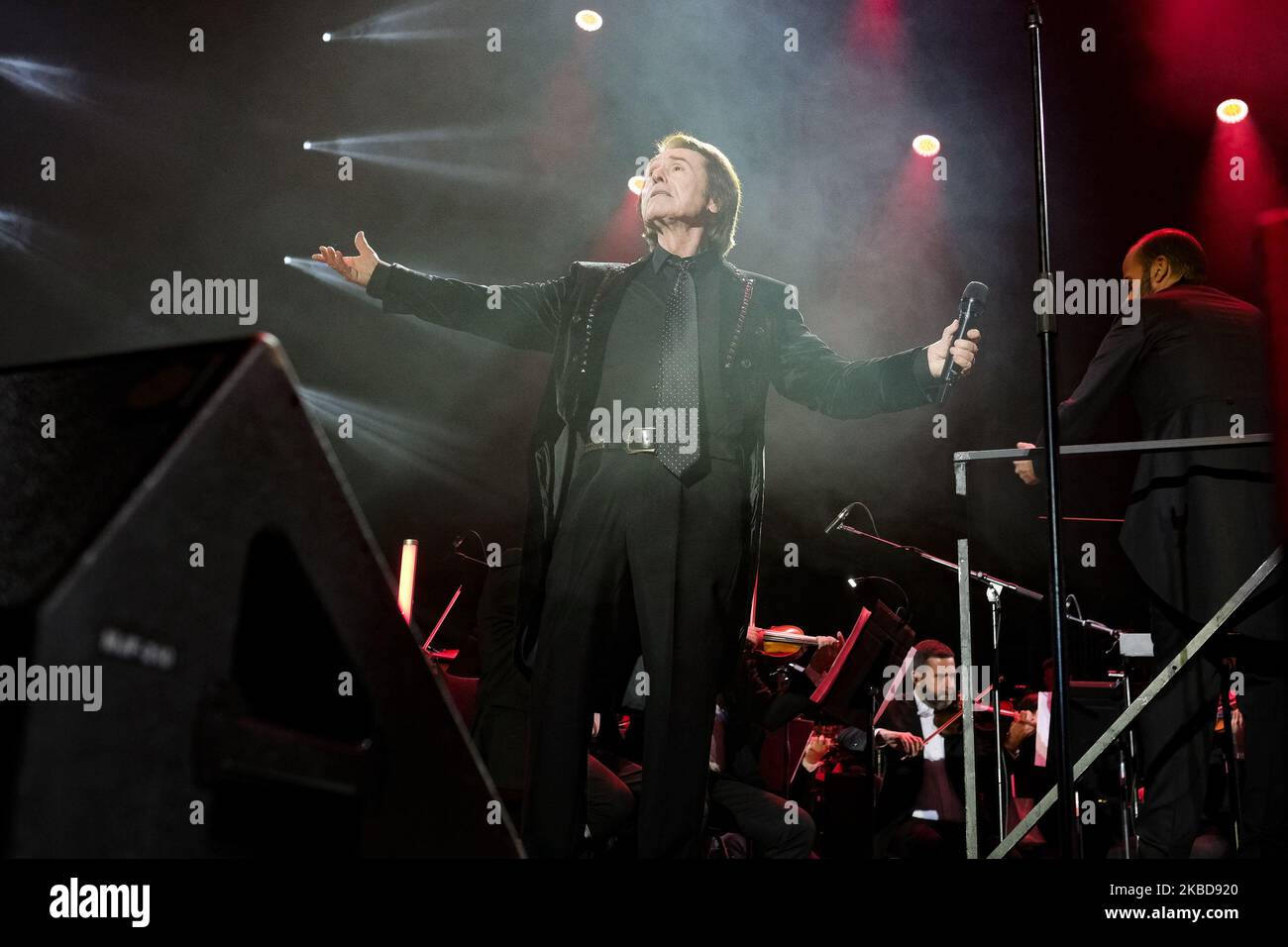 singer Raphael during his performance at the Palacio de los Deportes de ...