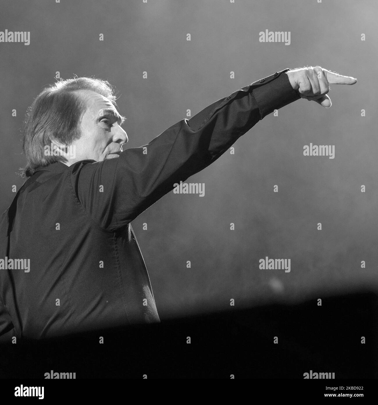 (EDITOR'S NOTE: Image was converted to black and white) singer Raphael ...